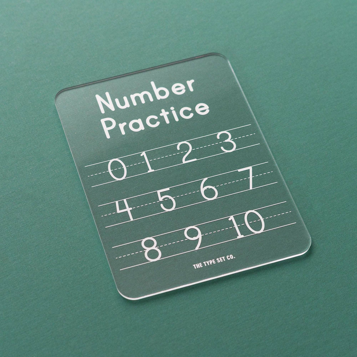 Acrylic Dry-Erase Numbers Tracing Practice Board – The Modern Munchkin Co.