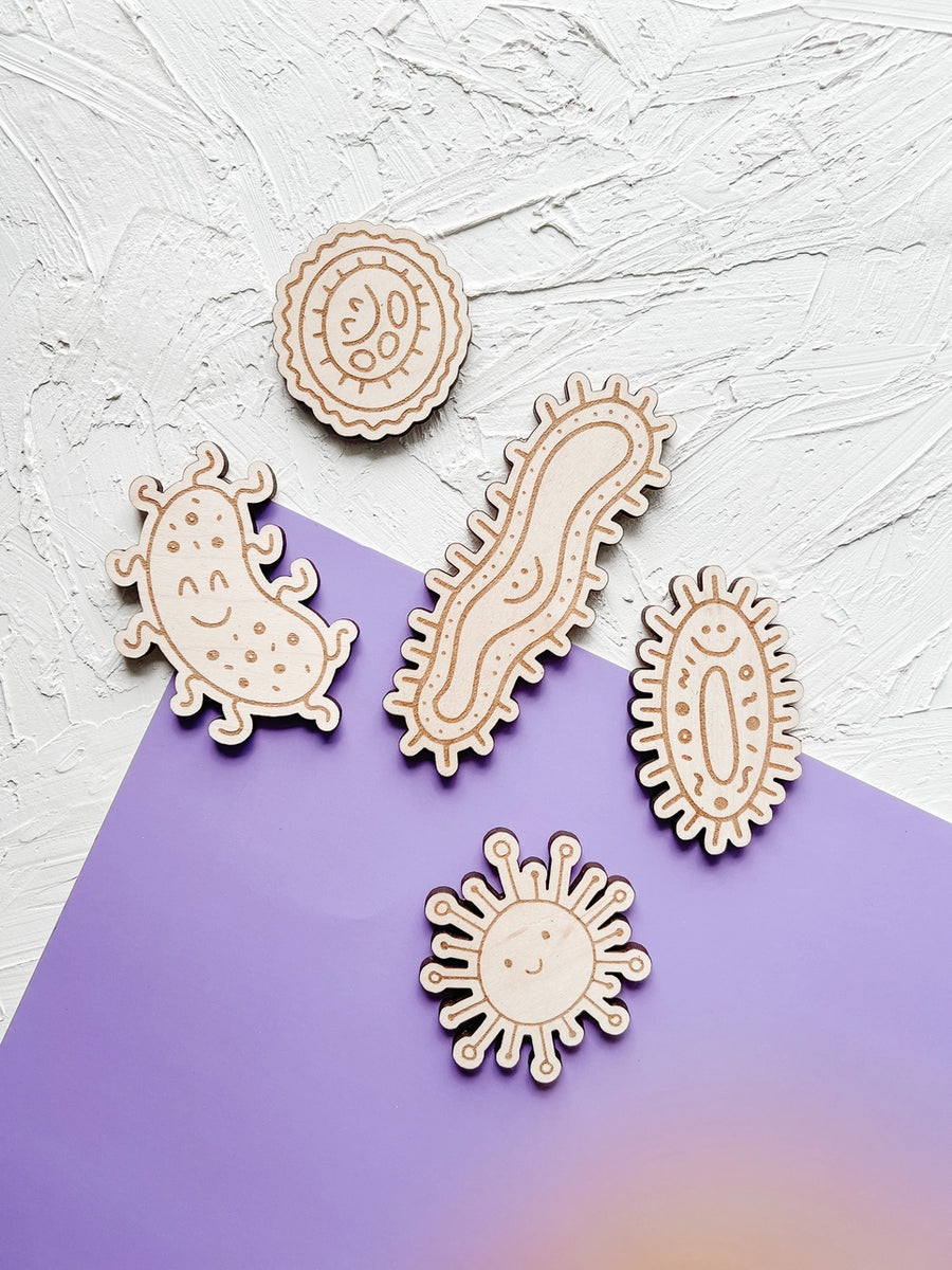 Bacteria Wooden Play Pieces – The Modern Munchkin Co.