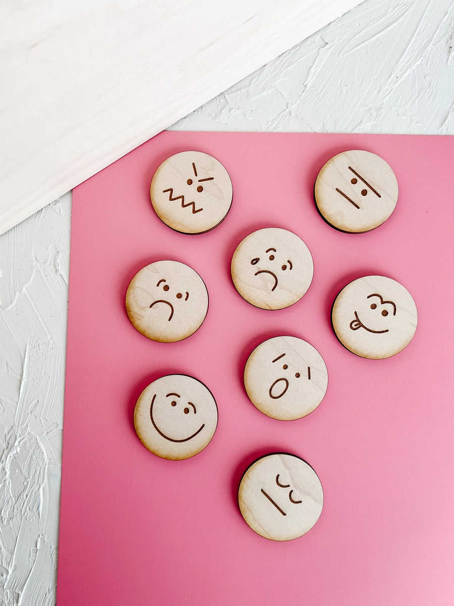 Wooden Emotion Coins – The Modern Munchkin Co.
